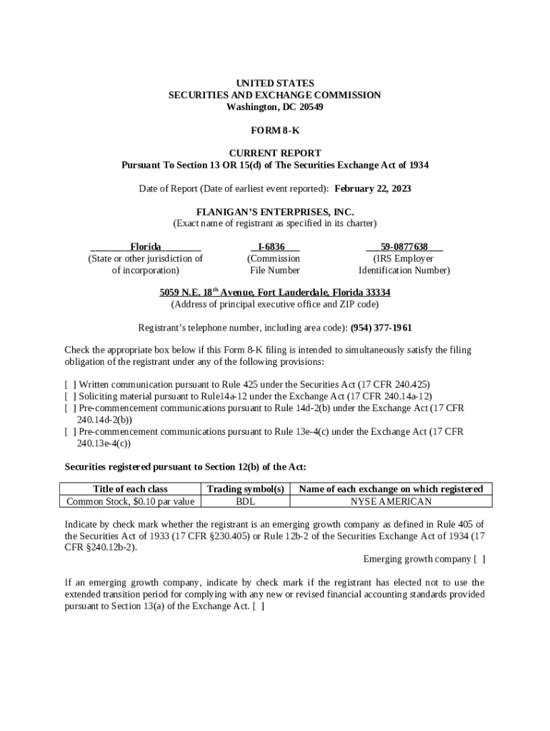 Pursuant To Section 13 OR 15(d) of The Securities Exchange Act of 1934 ...