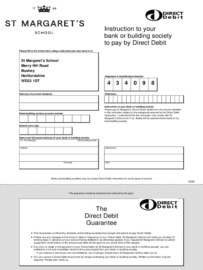 Fillable Online Direct Debt Mandate Form Fax Email Print - pdfFiller