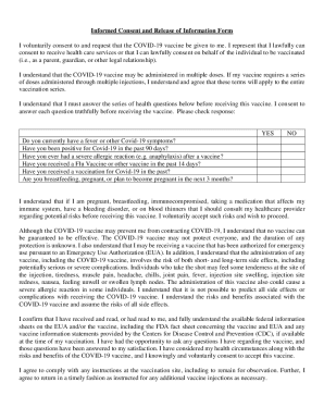 Fillable Online Informed Consent and Release of Information Form I voluntarily ... Fax Email ...