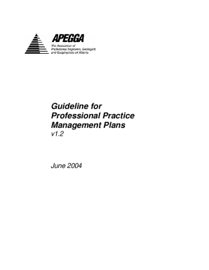 Fillable Online Guideline for Professional Practice Management Plans ...