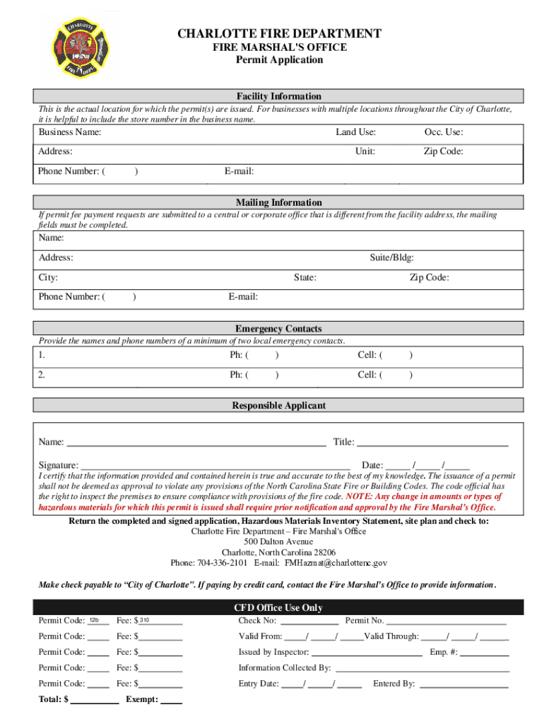 Fillable Online Fire Marshal's Forms And Applications Fax Email Print ...