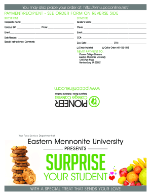 Fillable Online Custom Meal Order FormDining Fax Email Print - pdfFiller