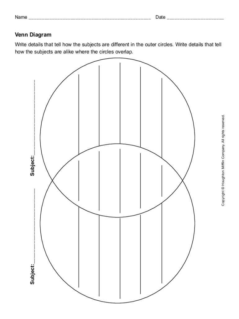 Fillable Online 4.6 Graphic Organizer - Venn Diagram - IntraEdu Fax ...