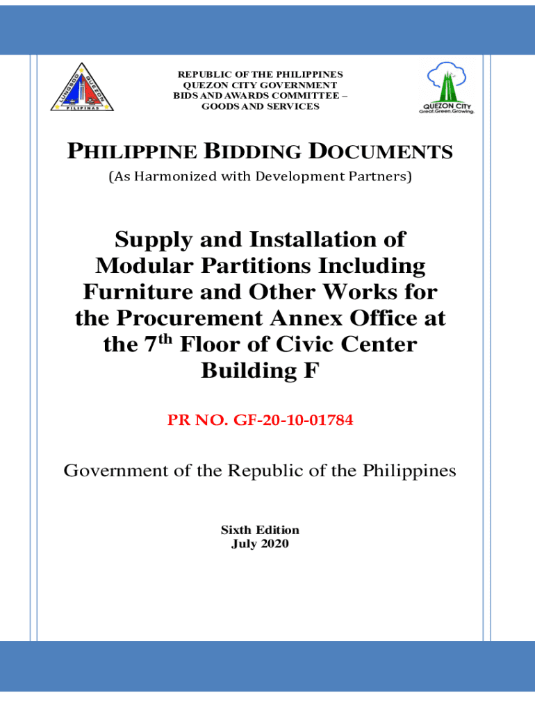 Fillable Online SUPPLY AND INSTALLATION OF MODULAR ... Fax Email Print - pdfFiller