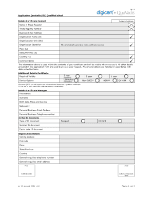 Fillable Online QuoVadis application form (EU) Qualified eSeal This ...