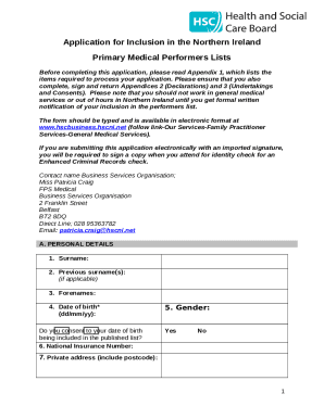 NPL 1: National Perers Lists Application - hscbusiness hscni Doc ...