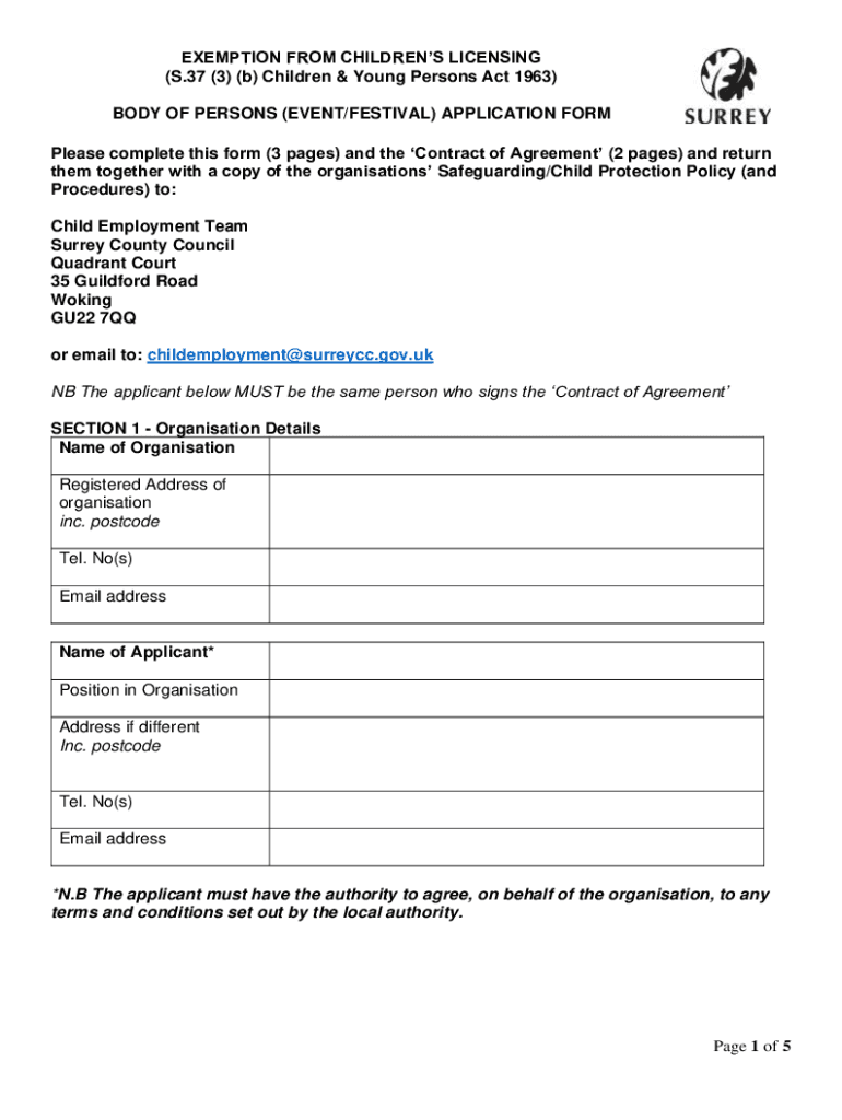 Fillable Online BOPA event organiser application form Fax Email Print ...