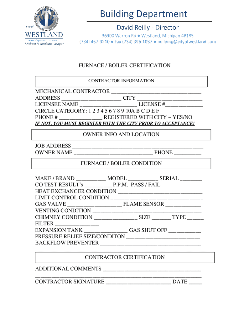 Fillable Online Department of Building Fax Email Print - pdfFiller