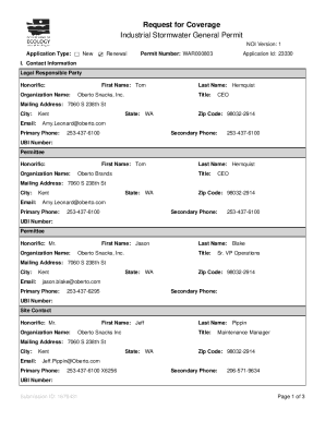 Fillable Online Permit Number: WAR000803 Fax Email Print - pdfFiller