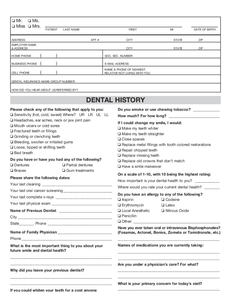 Fillable Online HSD Medical History Form 0614.pdf Fax Email Print ...