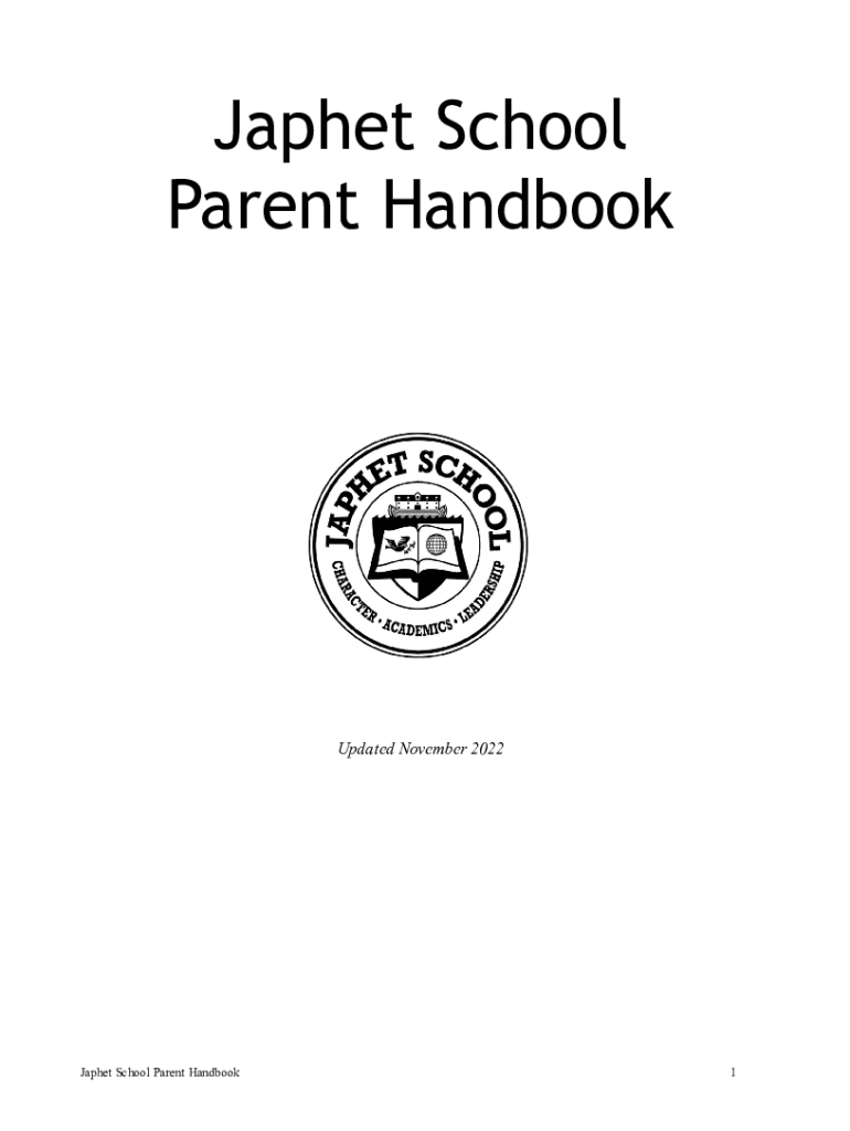 Fillable Online Japhet School Parent Handbook Fax Email Print - pdfFiller