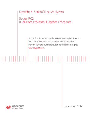 Fillable Online N9020A & N9010A Signal Analyzer Option PC2 Dual-Core ...