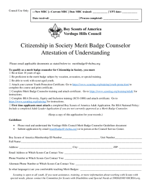Fillable Online Merit Badge Counselor Application Fax Email Print ...