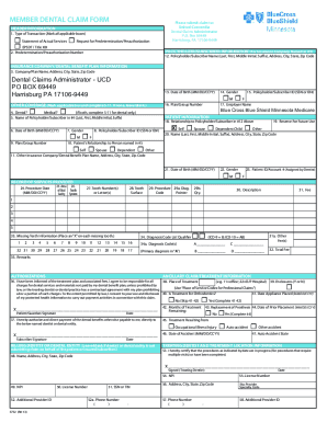 Fillable Online BCBS Minnesota Claim Form Fax Email Print - pdfFiller