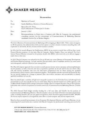 Fillable Online Memorandum To: Members of Civil Service Commission ...