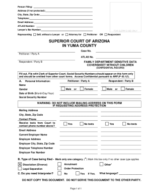 Fillable Online Summary Consent Decree Process for dissolution (divorce ...