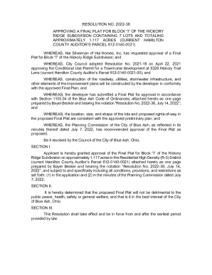 Fillable Online 1103.05 APPROVAL OF FINAL PLAT OF SUBDIVISION ... Fax ...