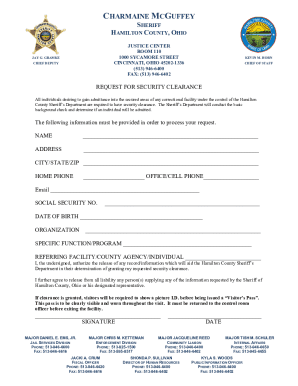 Fillable Online Request for Security Clearance Fax Email Print - pdfFiller