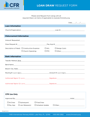 Fillable Online LOAN DRAW REQUEST FORM Fax Email Print - pdfFiller