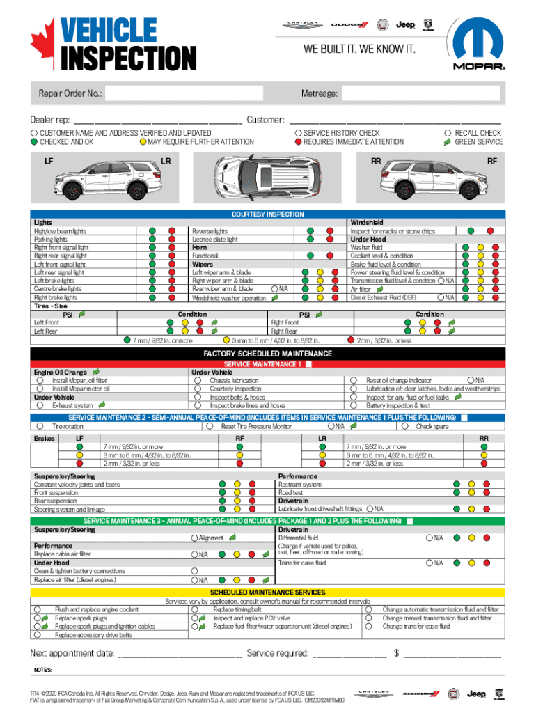 Fillable Online Multi-Point Vehicle Inspection Fax Email Print - pdfFiller