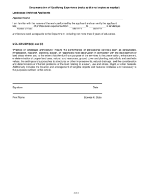 Fillable Online Landscape Architect License Application - WA DOL Fax ...