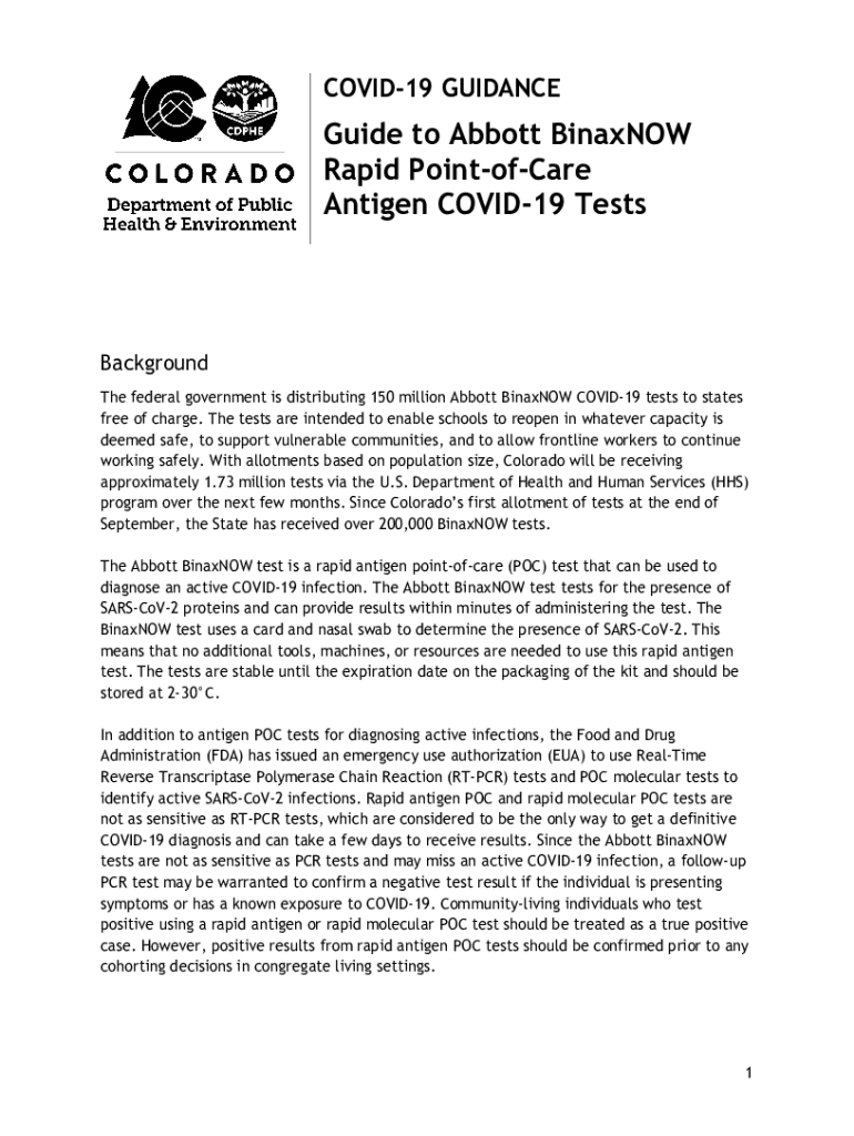 Fillable Online K-12 COVID-19 Antigen Testing Pilot Application Packet ...