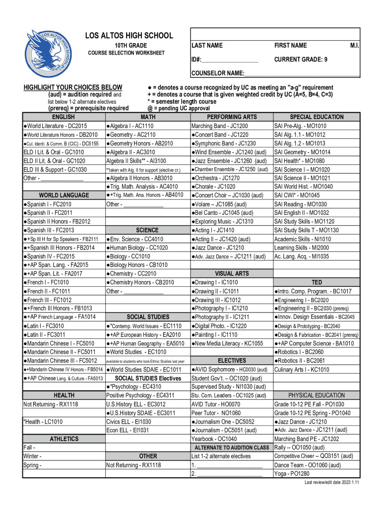 Fillable Online Course Information Sheets Fax Email Print - pdfFiller