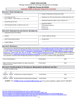 Fillable Online DTMB-0451 Event Application. DTMB Forms Fax Email Print ...
