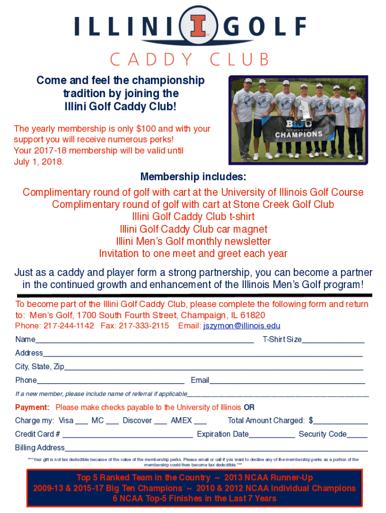 Fillable Online 2022-23 Caddy Club Info/Registration Sheet Fax Email ...