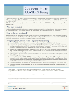 Fillable Online COVID-19 TESTING CONSENT FORM - STUDENT Fax Email Print ...