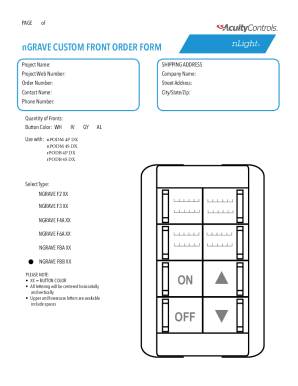 Fillable Online nGRAVE CUSTOM FRONT ORDER FORM Fax Email Print - pdfFiller