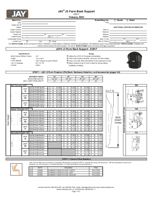 Fillable Online JAY J3 Form Back Support Fax Email Print - pdfFiller