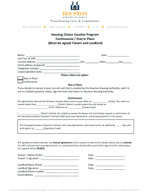 Fillable Online Landlord Forms - Houston Housing Authority Fax Email ...