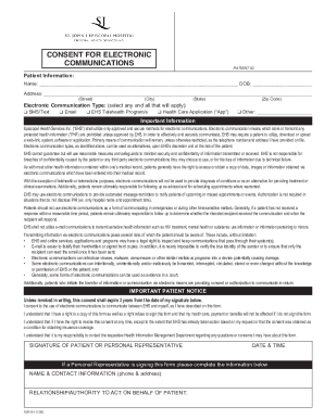Fillable Online CONSENT TO USE ELECTRONIC COMMUNICATIONS TO ... Fax ...