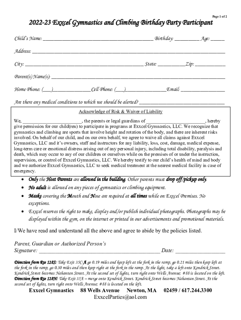 Fillable Online It's a Birthday Party Fax Email Print - pdfFiller