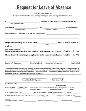 Fillable Online Human Resources / Leave Request Forms Fax Email Print ...