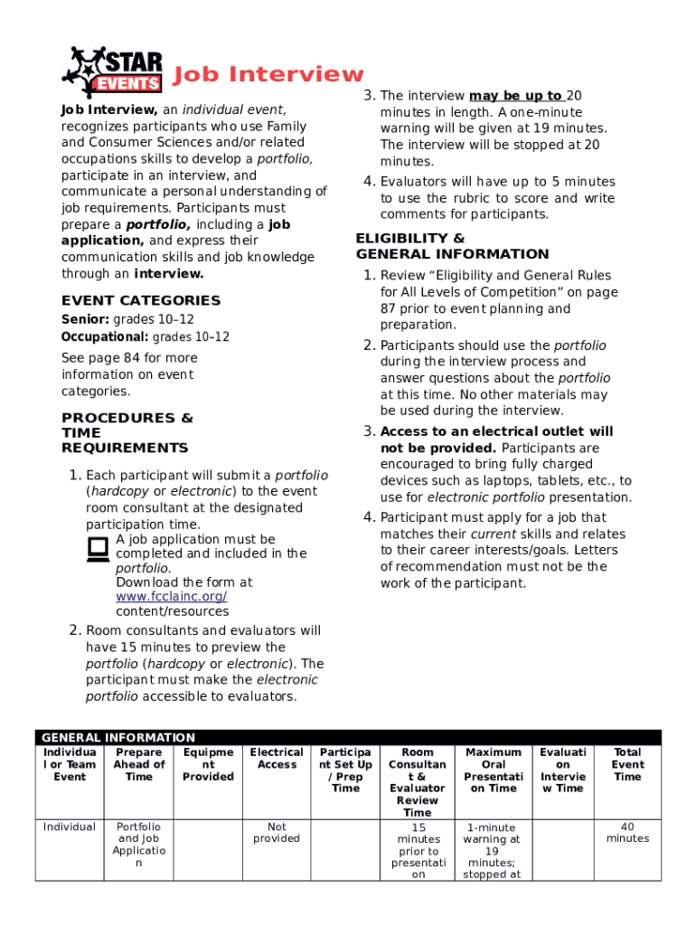 FCCLA STAR Events Flashcards Doc Template | pdfFiller