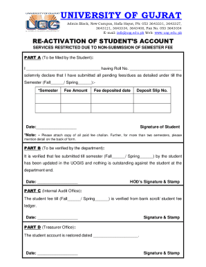 Fillable Online uog edu UOG Student Clearance Form PDF Fax Email Print ...