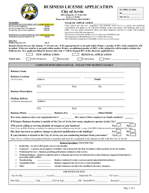 Fillable Online BUSINESS LICENSE APPLICATION - City of Temple City Fax Email Print - pdfFiller