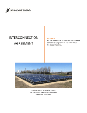Fillable Online agreement for interconnection and electric service Fax ...