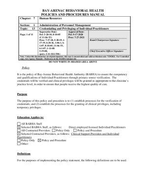 Fillable Online 13 Credentialing and Privileging of Individual ...