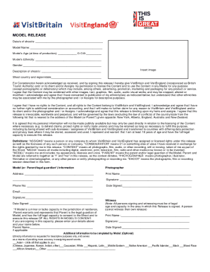 Fillable Online MODEL RELEASE AND AGREEMENT Fax Email Print - pdfFiller