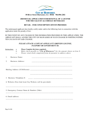 Fillable Online alcoholic-beverage-license-renewal-application. ... Fax ...