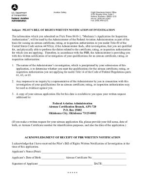 Fillable Online Pilot's Bill of Rights Public Law 112153 As Amended ... Fax Email Print - pdfFiller