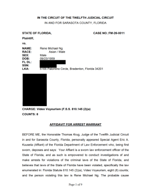Fillable Online ARREST-AFFIDAVIT-RENE-NGRedacted Fax Email Print ...