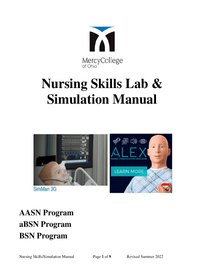 Fillable Online What to Expect: Nursing Skills and Simulation Lab - ABSN Fax Email Print - pdfFiller