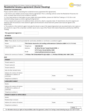 Fillable Online Residential tenancy agreement Form 1AA Fax Email Print ...