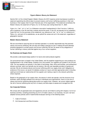 Fillable Online Figma's Modern Slavery Act Statement Section 54(1) of ...