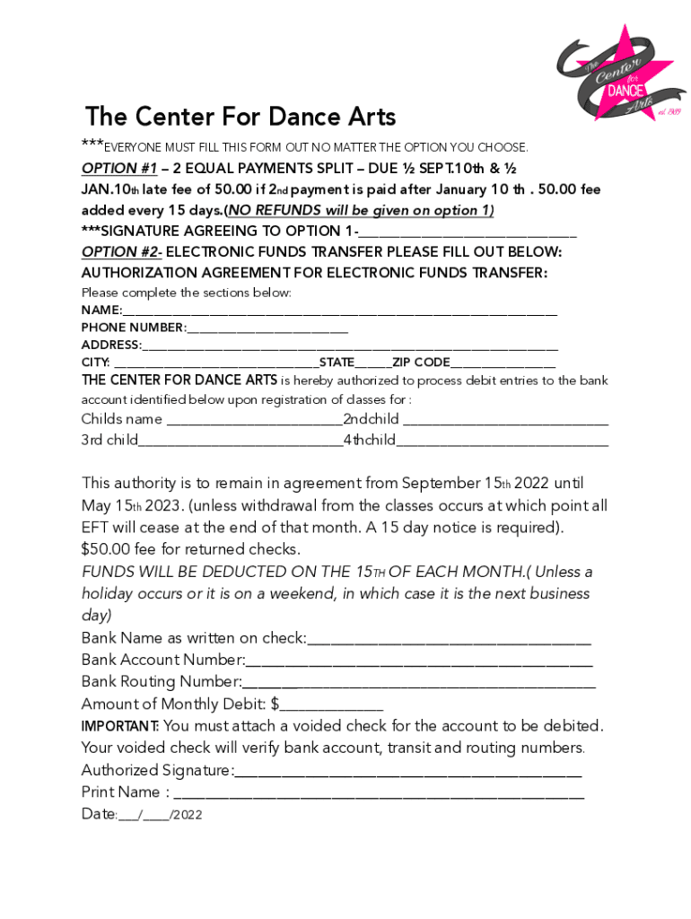 Fillable Online EFT updated form 2022-2023 Fax Email Print - pdfFiller