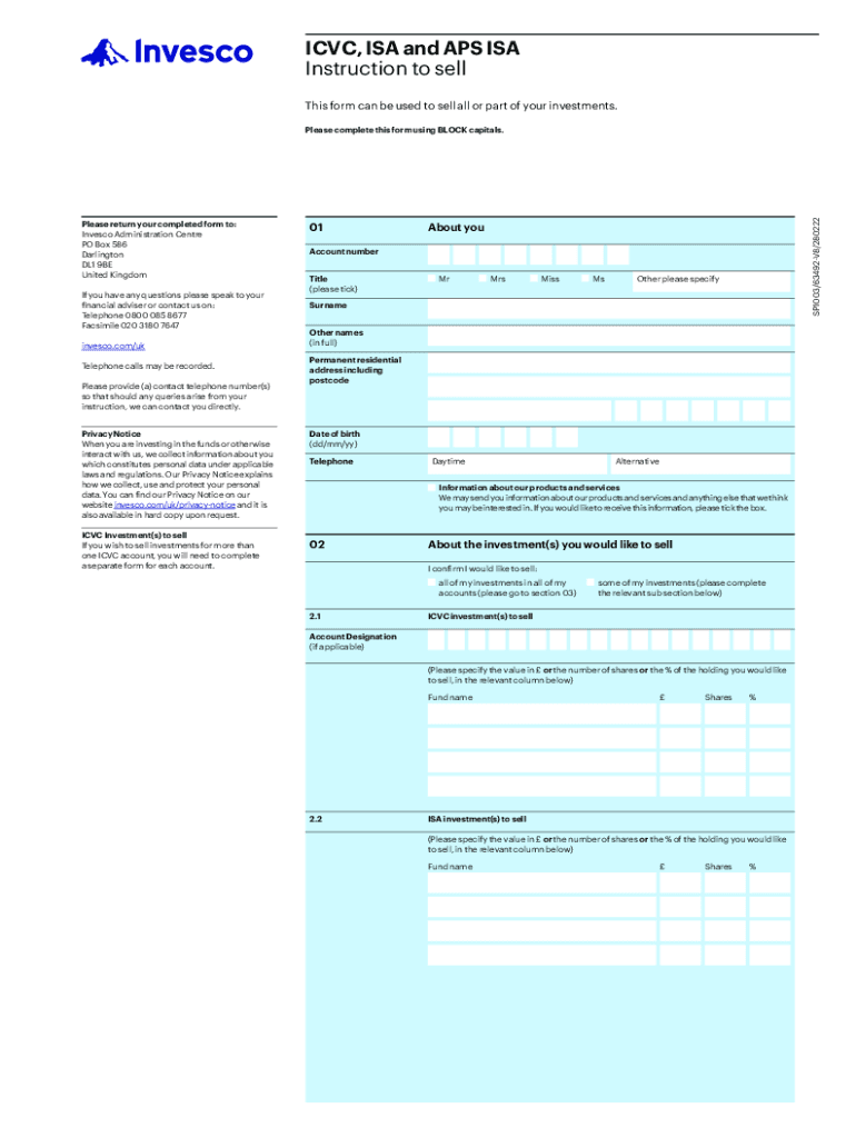 Fillable Online Inherited ISA allowance form Fax Email Print - pdfFiller